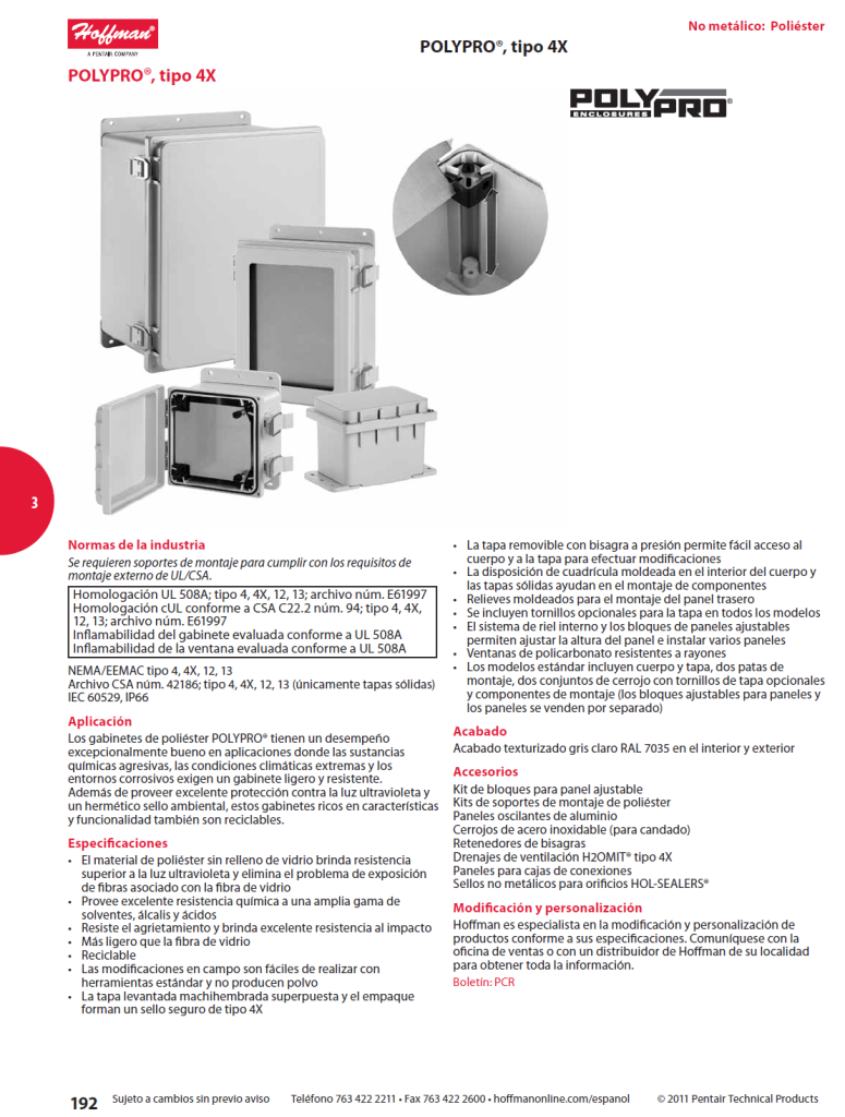 Gabinete POLYPRO tipo 4X