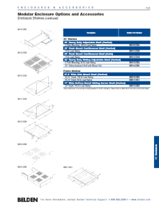 Modular Enclosure Options Accessories Shelves