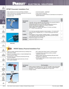 PPTMT Pneumatic Installation