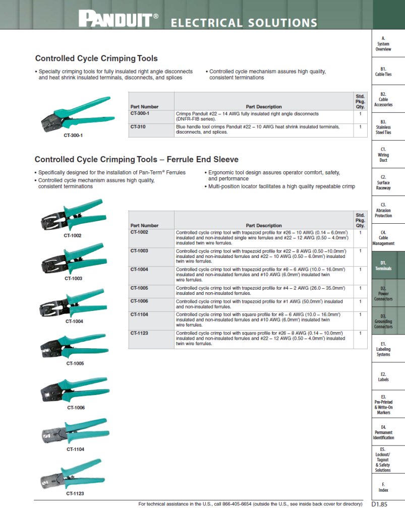 Controlled Cycle Crimping Tools Ferrule End Sleeve