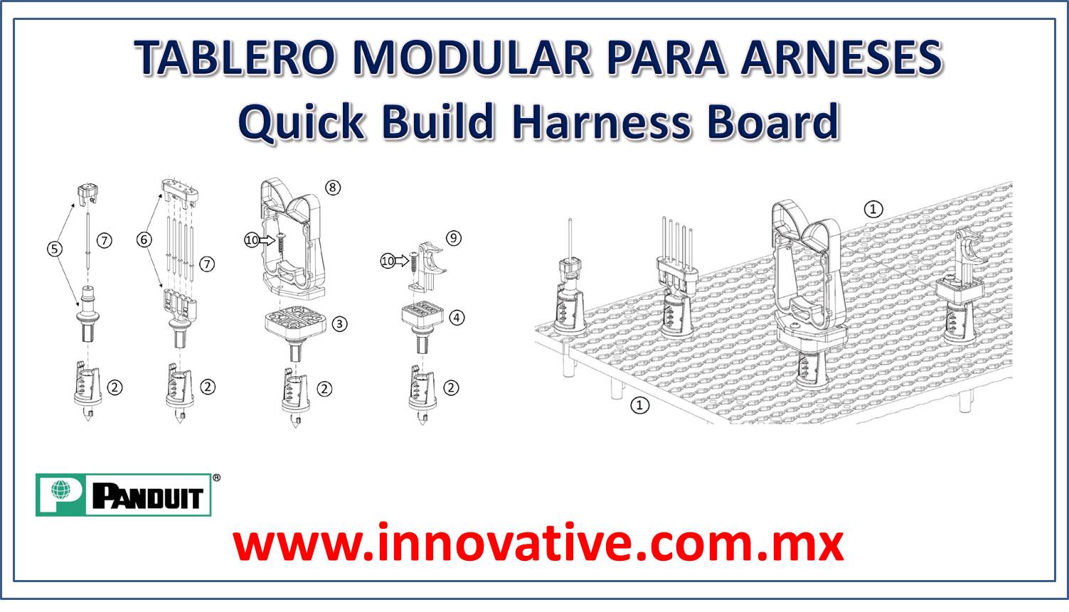 TABLERO MODULAR PARA ARNESES DE CABLE QUICK-BUILD